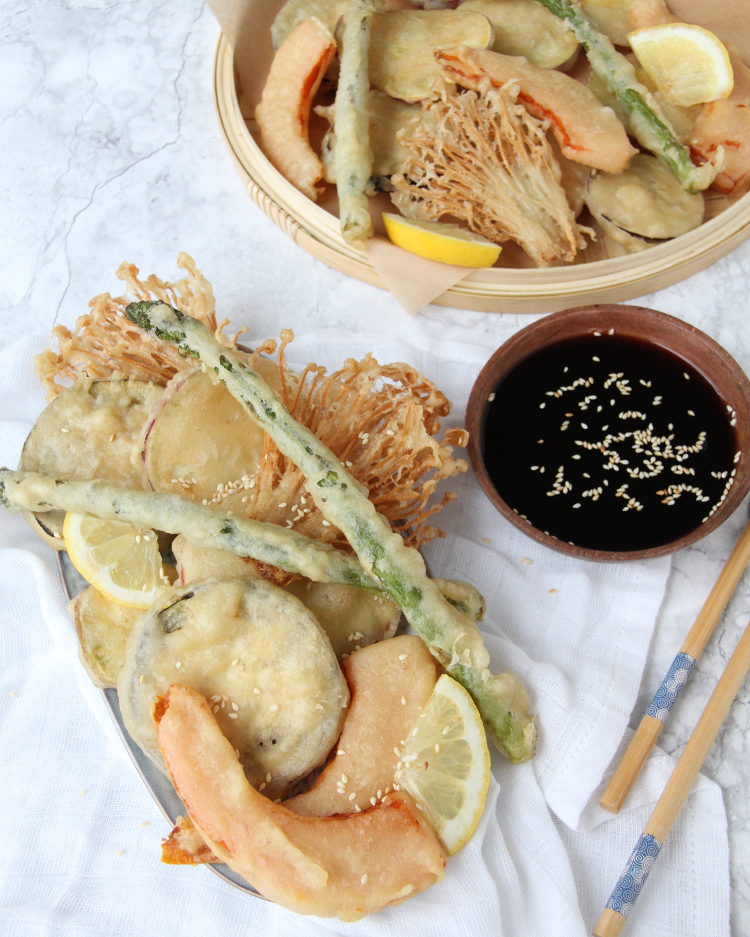 Tempura med ponzusaus